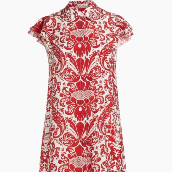 Alice + Olivia | Dresses | Alice Olivia Jem Floral Rufflesleeve Mini ...